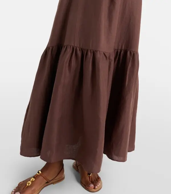 Asceno Linen Maxi Dress