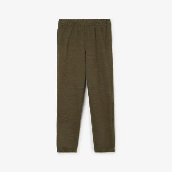 Burberry Landscape Label Cotton Jogging Pants - Thorn Green Melange