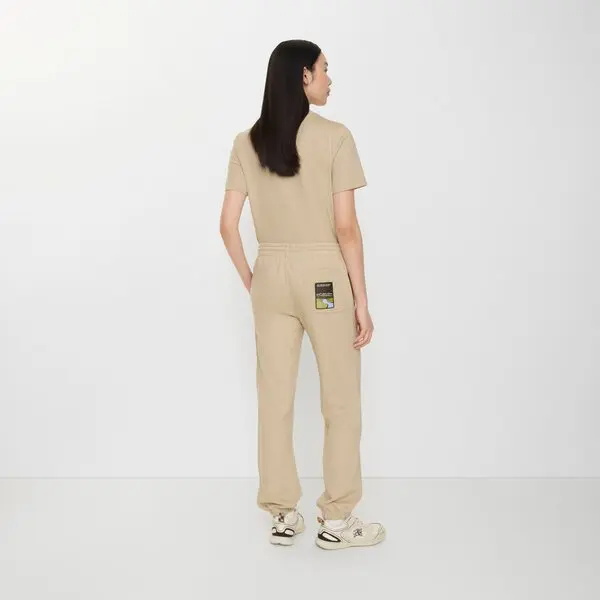 Burberry Landscape Label Cotton Jogging Pants