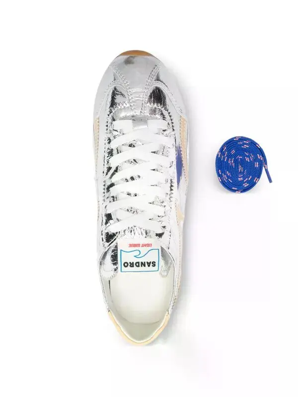 Sandro Lace-up Sneakers - Silver