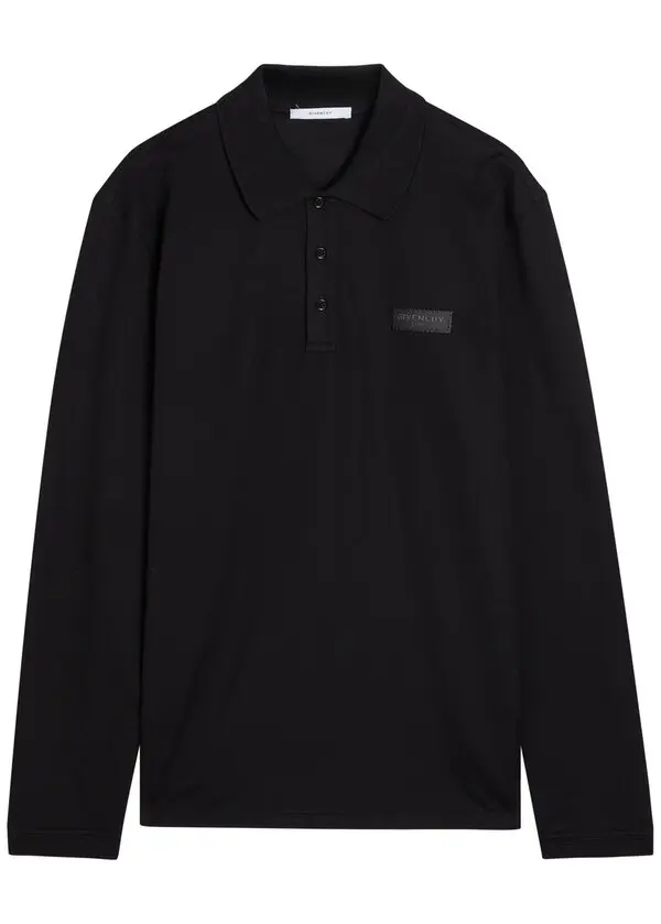 Givenchy Logo-appliquéd Piqué Cotton Polo Shirt