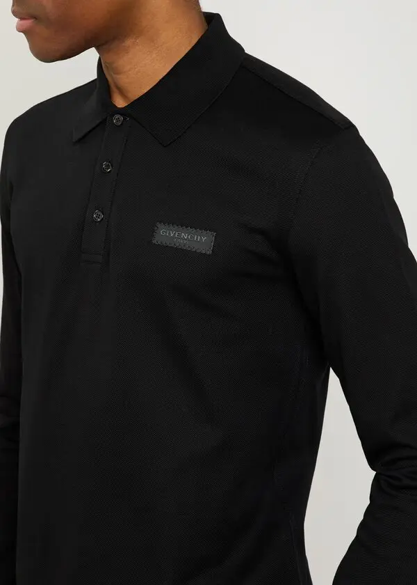 Givenchy Logo-appliquéd Piqué Cotton Polo Shirt