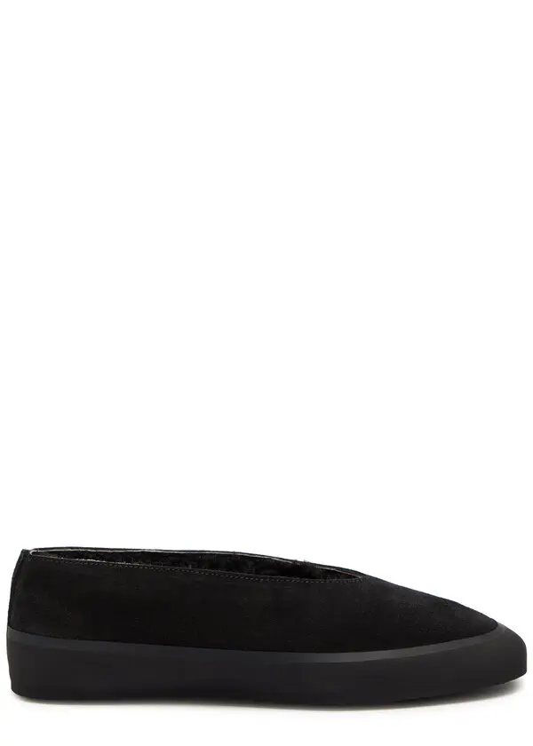 Le Monde Beryl Apres Ski Suede Ballet Flats - Black