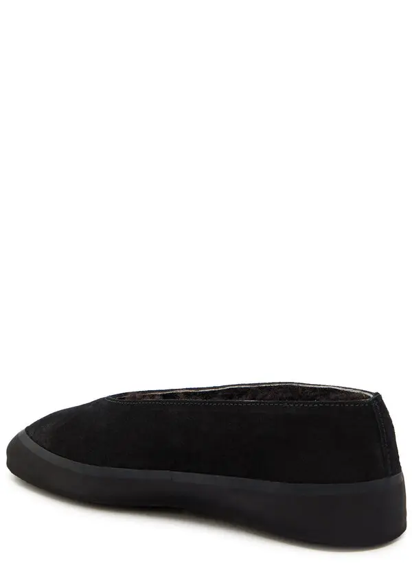 Le Monde Beryl Apres Ski Suede Ballet Flats - Black