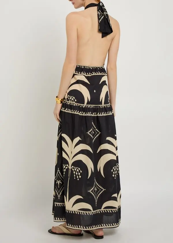 Johanna Ortiz Latin Rhythms Patterned Cotton Maxi Dress