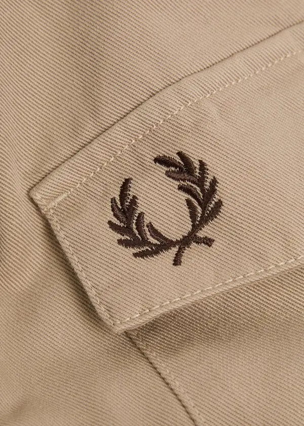 Fred Perry Logo-embroidered Cotton-twill Overshirt
