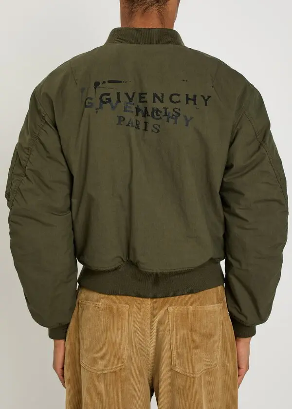Givenchy Logo-print Cotton-blend Bomber Jacket
