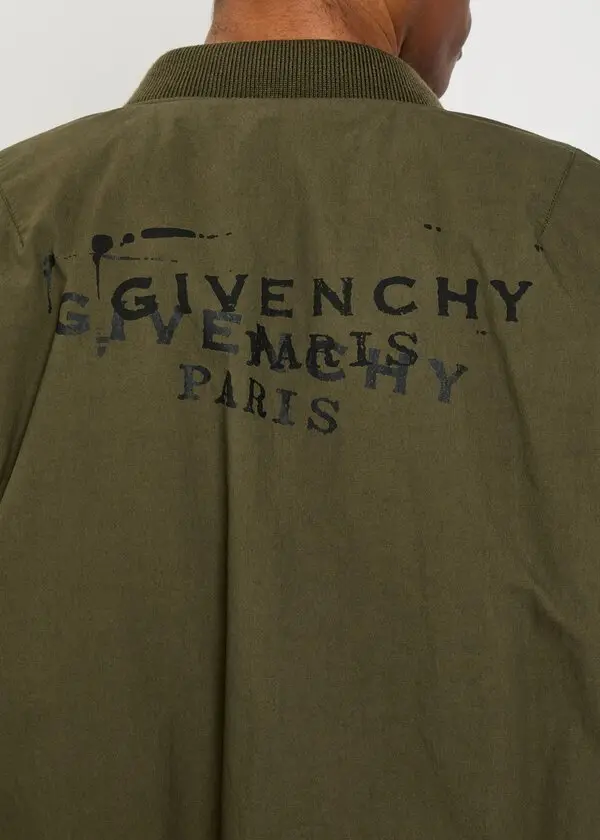Givenchy Logo-print Cotton-blend Bomber Jacket