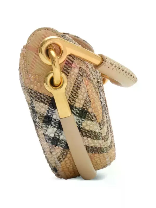 Burberry Check Rhinestone Bridle Clutch