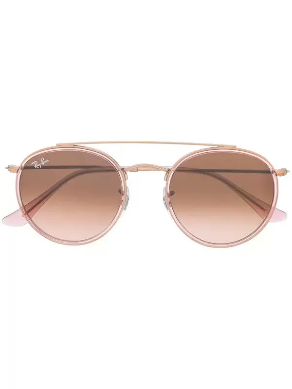 Ray-ban Round Double Bridge Sunglasses - Pink