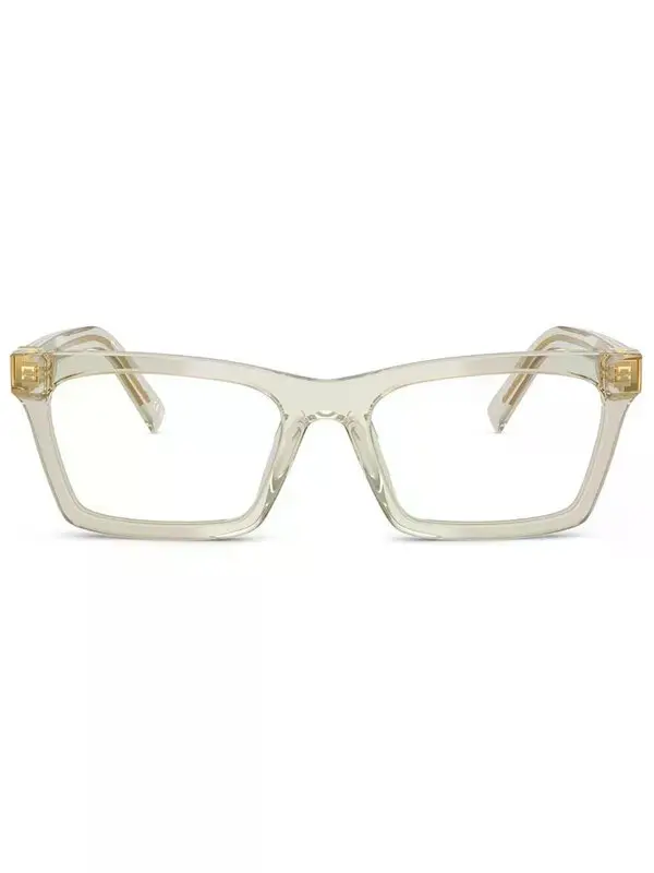 Miu Miu Rectangle-frame Eyeglasses - Green
