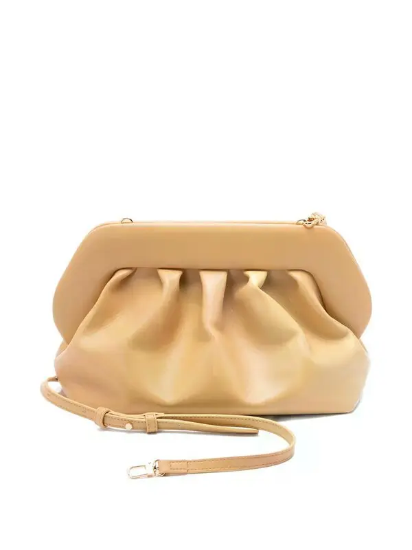 THEMOIRE Bios Gathered Clutch Bag - Neutrals