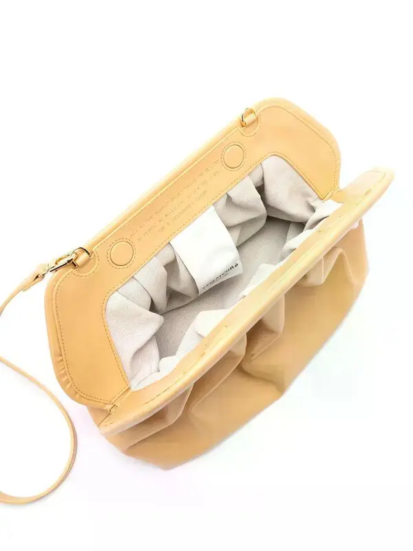 THEMOIRE Bios Gathered Clutch Bag - Neutrals
