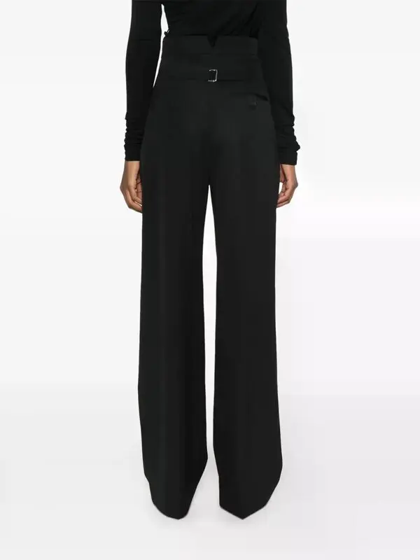 Alexander McQueen Wool Twill Wide-leg Trousers