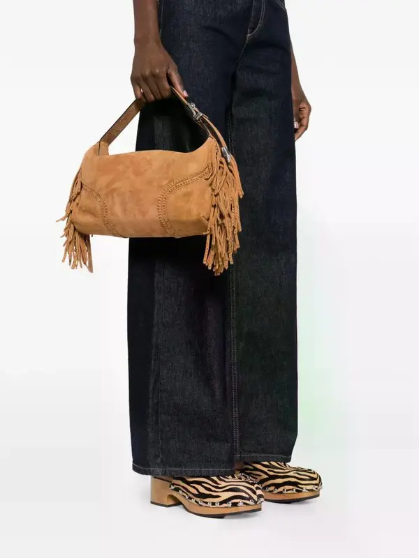 Ermanno Scervino Candy Duffle Fringe Shoulder Bag - Brown