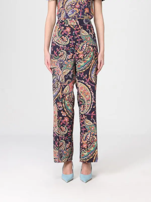 Etro Printed Wide Leg Trousers