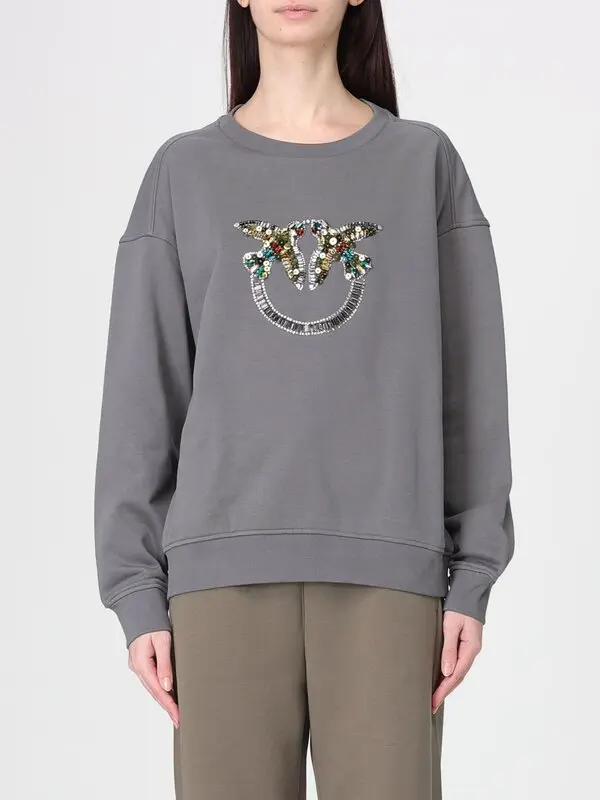 Pinko Embellished Crewneck Sweatshirt - Grey