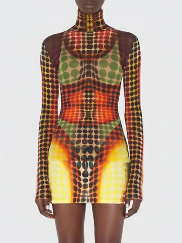 JEAN PAUL GAULTIER Long Sleeve Turtleneck Top