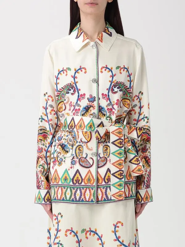 Etro Printed Belted Jacket - Multicolor