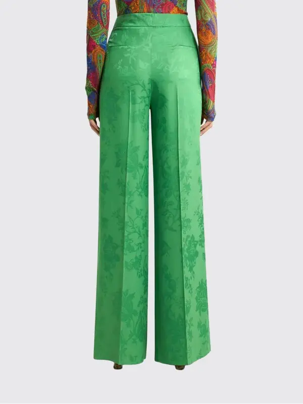 Etro Wide-leg Floral Jacquard Trousers