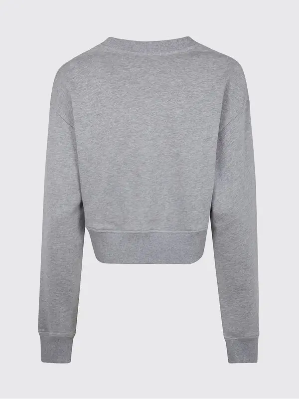 Balmain Logo Cropped Sweatshirt - Grey