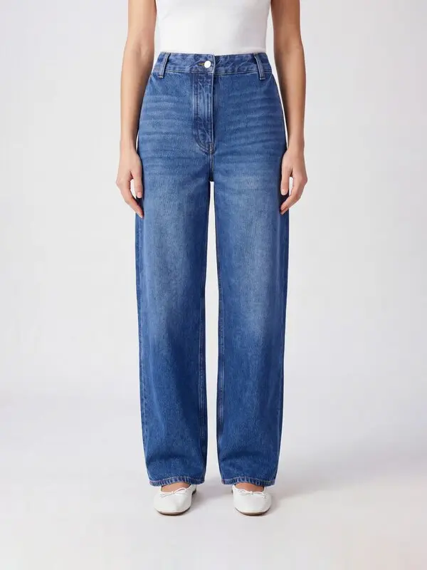 Studio Nicholson Wide Leg Jeans - Blue