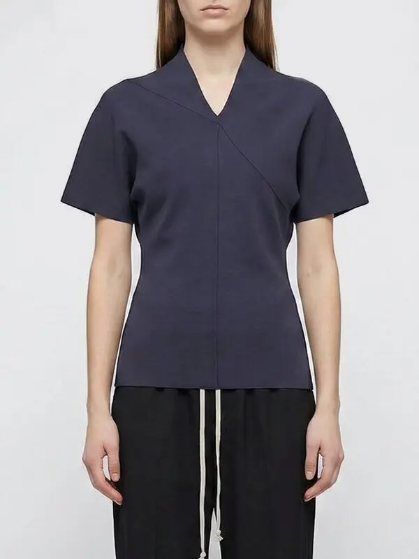 Rick Owens Asymmetrical Draped T-shirt - Black