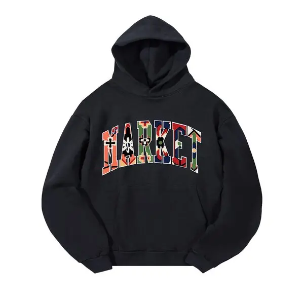 MARKET Floral Rug Arc Hooded Sweatshirt