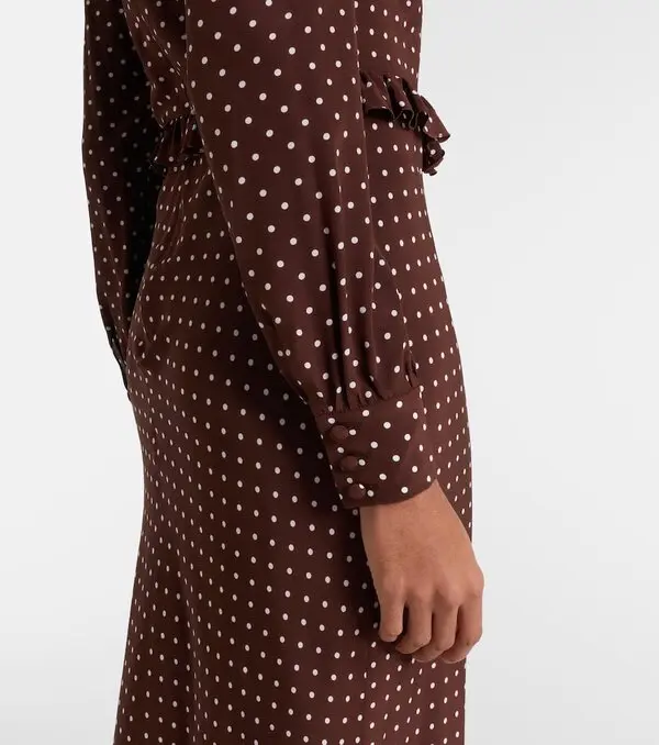 Alessandra Rich Polka-dot Midi Dress