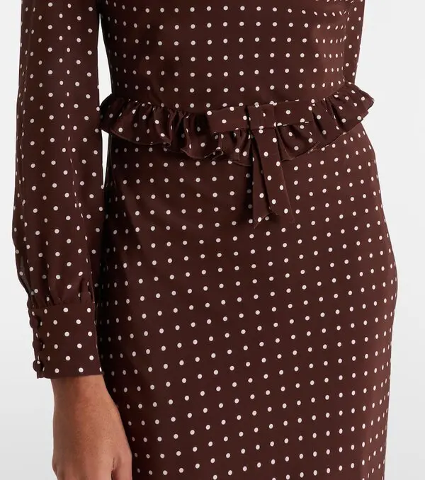 Alessandra Rich Polka-dot Midi Dress