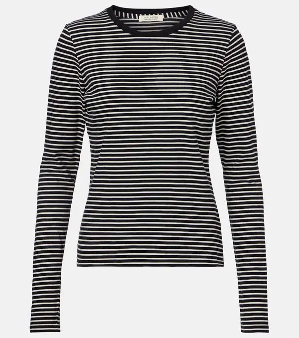 NILI LOTAN Simone Striped Cotton Jersey T-shirt