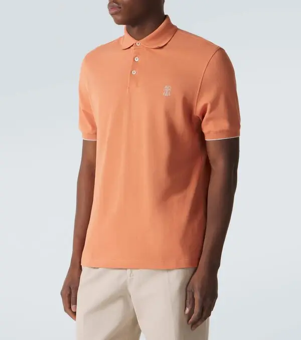 Brunello Cucinelli Logo Cotton Polo Shirt