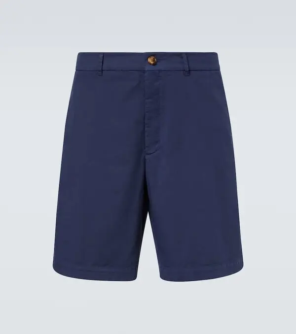Brunello Cucinelli Cotton-blend Shorts - Blue