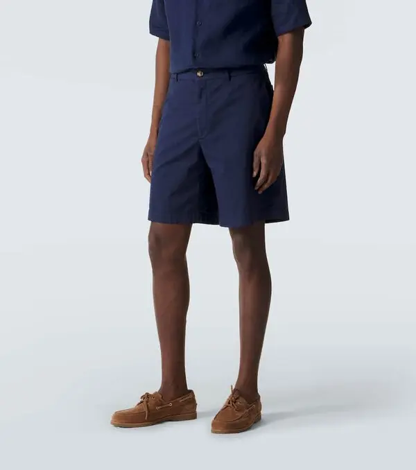 Brunello Cucinelli Cotton-blend Shorts - Blue