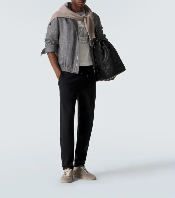 Brunello Cucinelli Cotton-blend Jersey Sweatpants