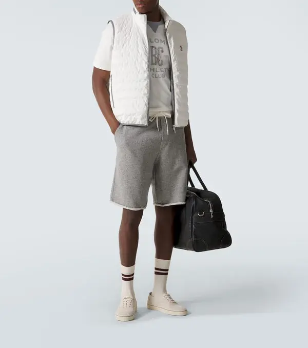 Brunello Cucinelli Cotton And Linen Jersey Shorts