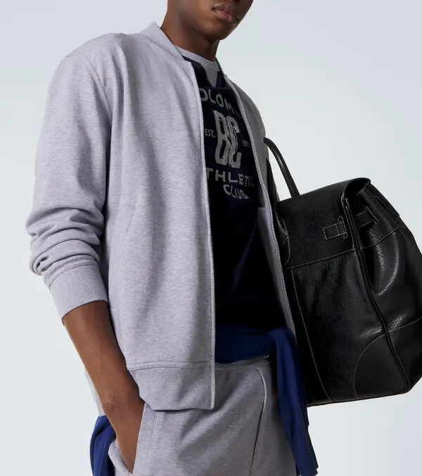 Brunello Cucinelli Cotton-blend Jersey Zip-up Sweater