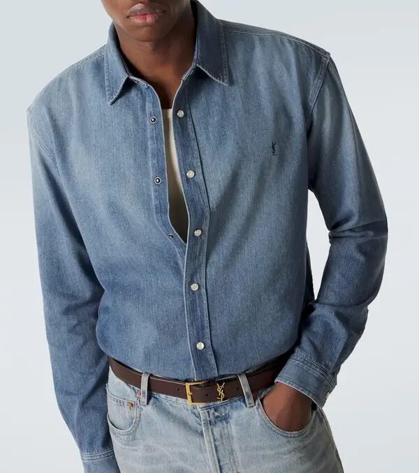 Saint Laurent Cassandre Denim Shirt