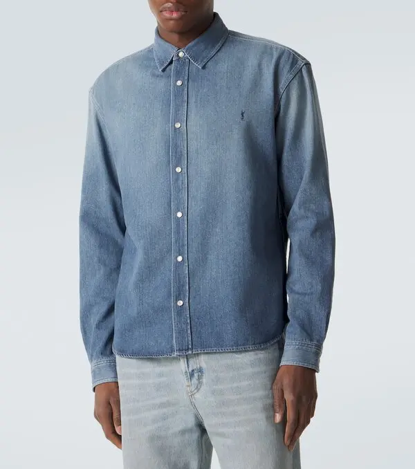 Saint Laurent Cassandre Denim Shirt