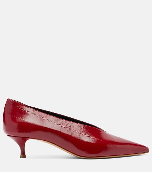 Le Monde Beryl Babouche 40 Leather Pumps - Red
