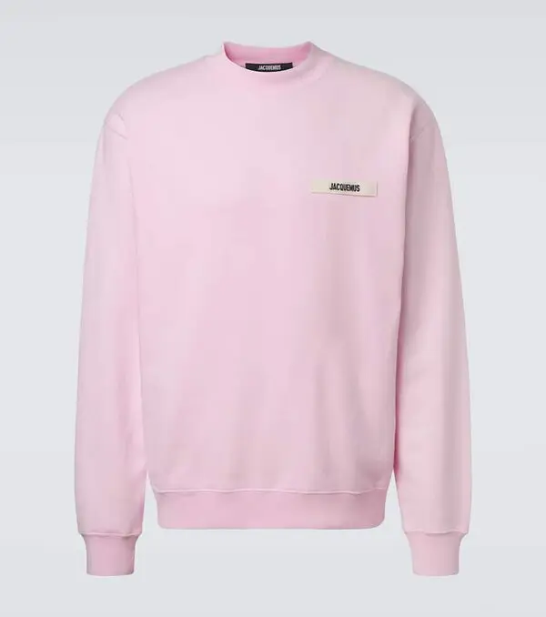 Jacquemus Gros Grain Cotton Fleece Sweatshirt - Pink