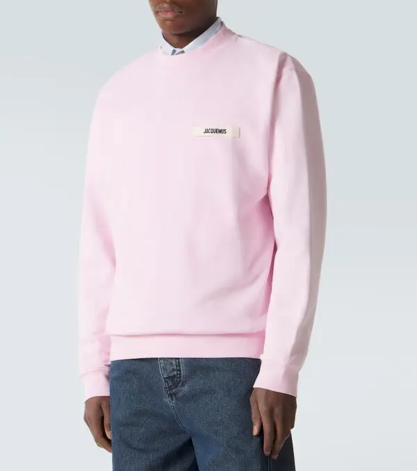 Jacquemus Gros Grain Cotton Fleece Sweatshirt - Pink