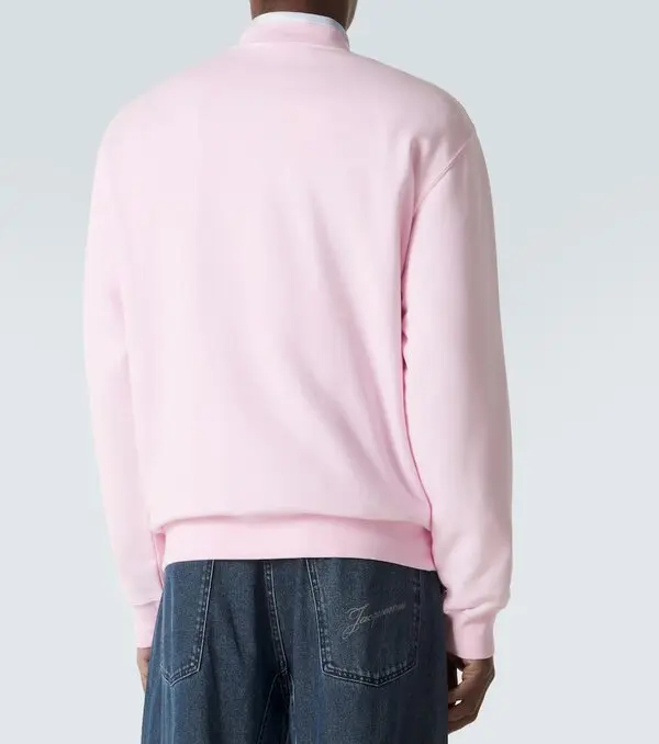 Jacquemus Gros Grain Cotton Fleece Sweatshirt - Pink