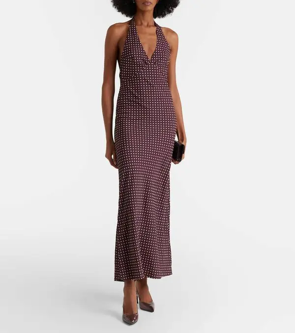 Faithfull The Brand Rosa Polka-dot Maxi Dress