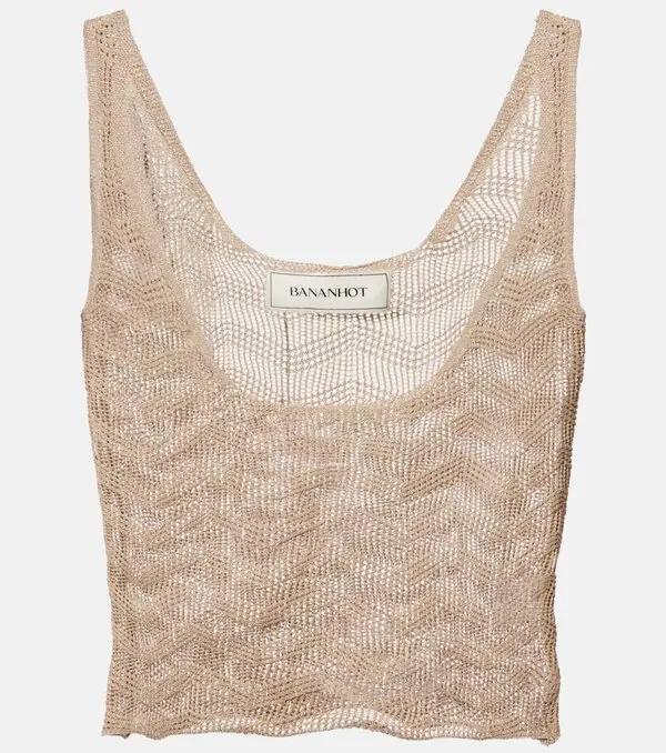 BANANHOT Bia Semi-sheer Top - Beige