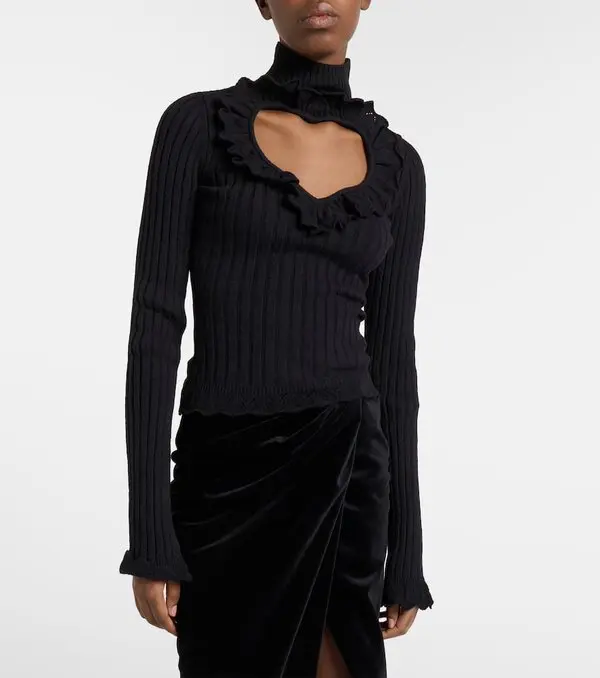 Balenciaga Heart Cotton-blend Top