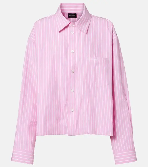 Balenciaga Striped Cotton Poplin Shirt