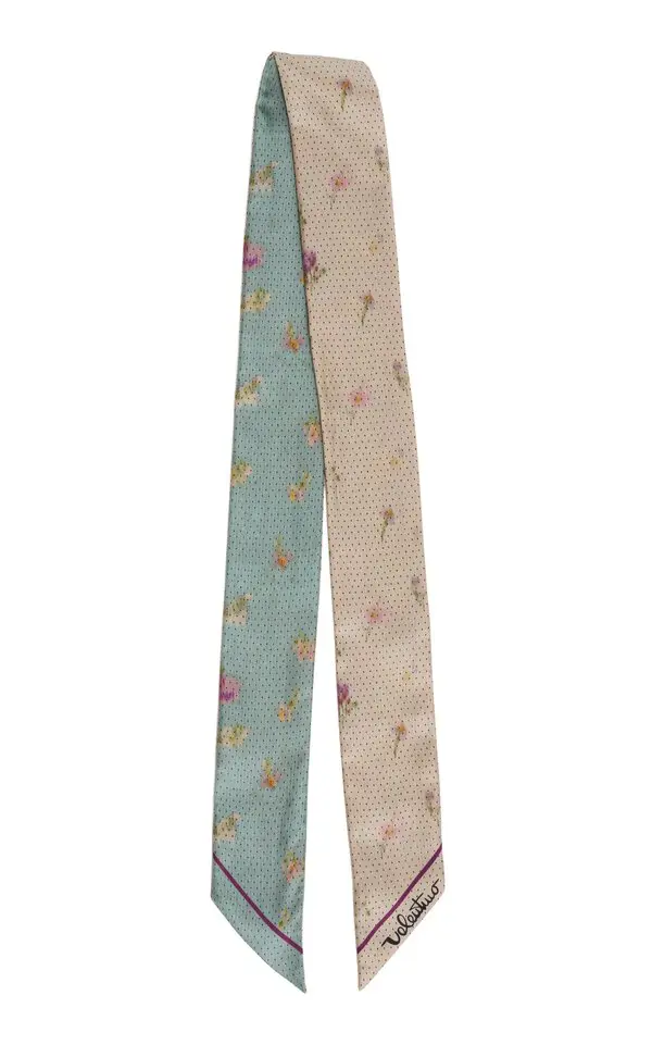 Valentino Garavani Papier Floral Silk Bandeau Scarf - Multi
