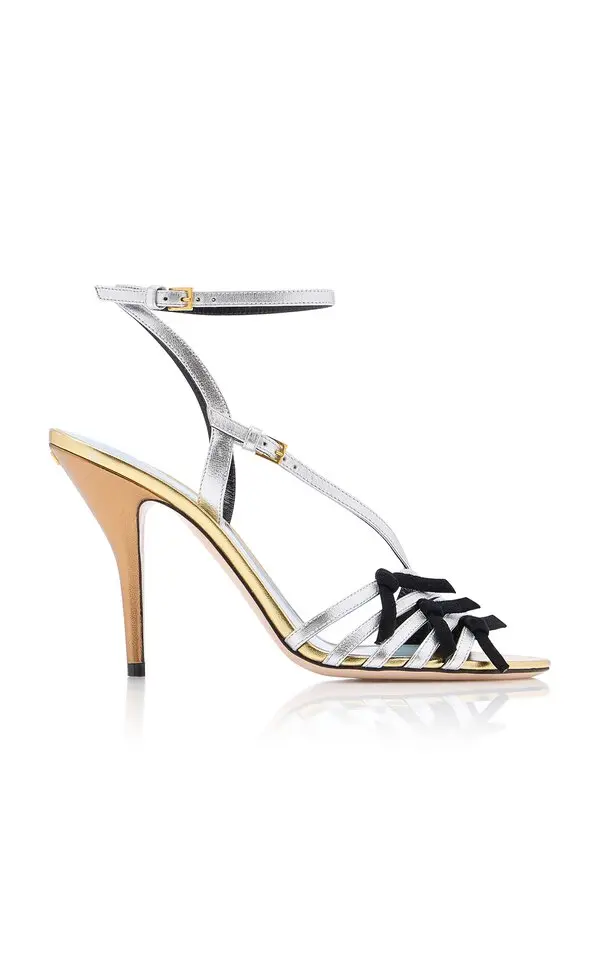 Valentino Garavani Nodine Heeled Sandals - Silver