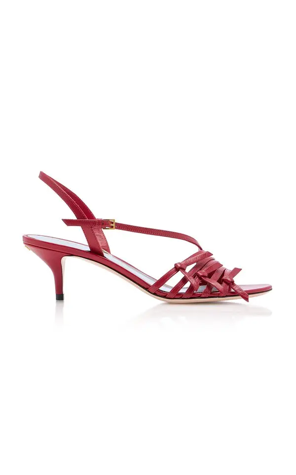 Valentino Garavani Nodine Leather Sandals - Red